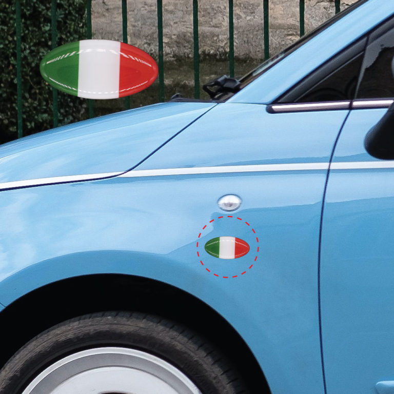 Italien 6er-Set 3D Aufkleber Länderflaggen – modrinho